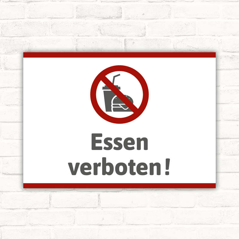 Schild essen verboten - Schilderbruder