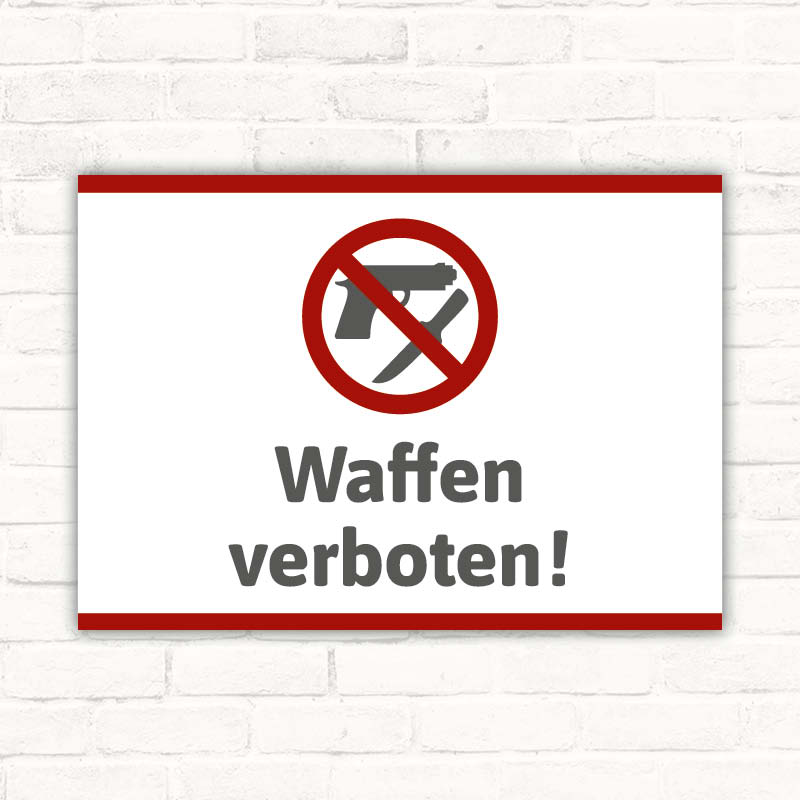 Schild Waffen verboten - Schilderbruder