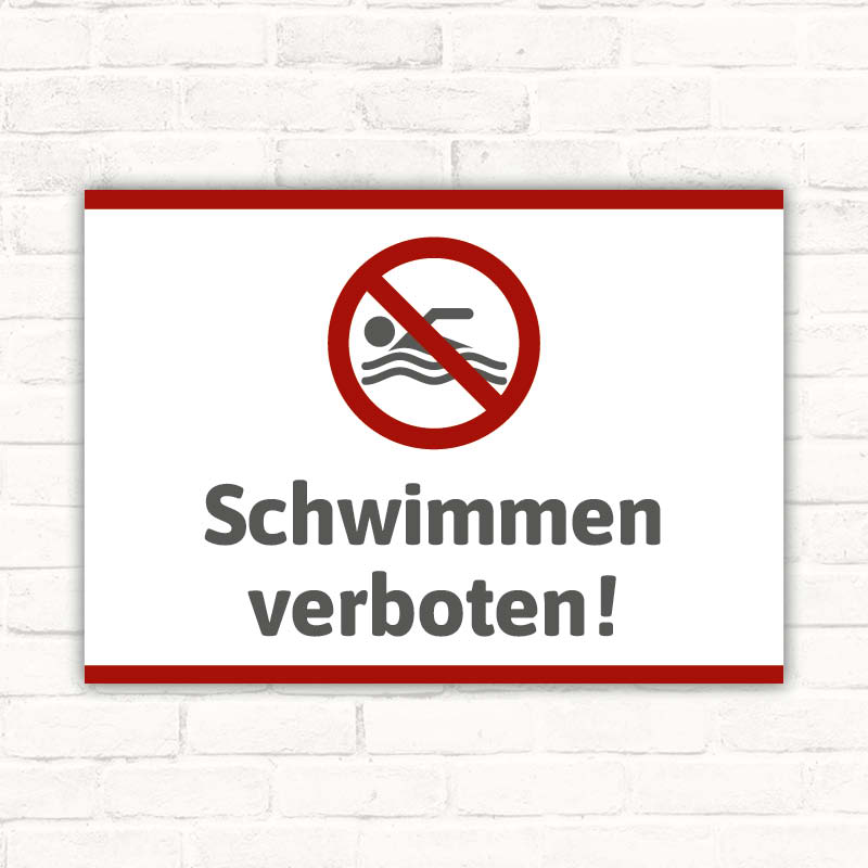 Schild Schwimmen verboten - Schilderbruder